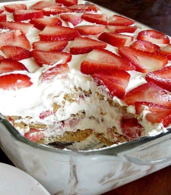 No Bake Strawberry Icebox Cake Recipe Tinsuf